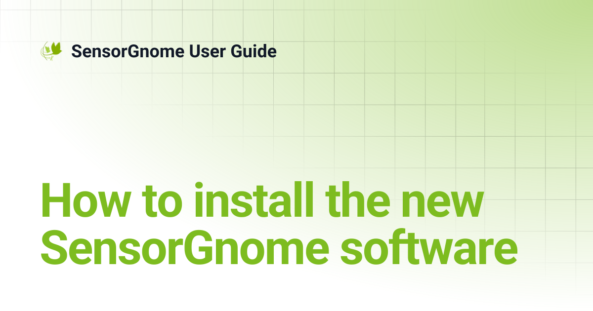 How to install the new SensorGnome software | SensorGnome V1 (Legacy ...